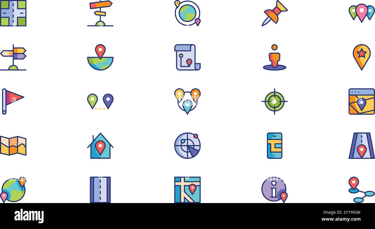 Maps and locations icons High-Quality Vector Icons Collection with Editable Stroke. Ideal for ...