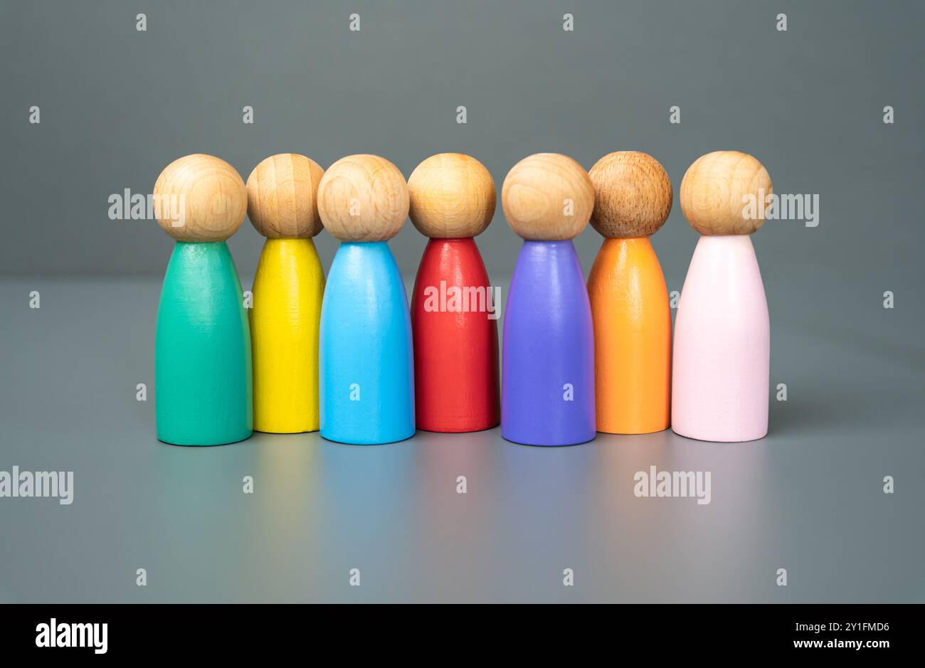 Multi-colored figures of people. Representation of different ...