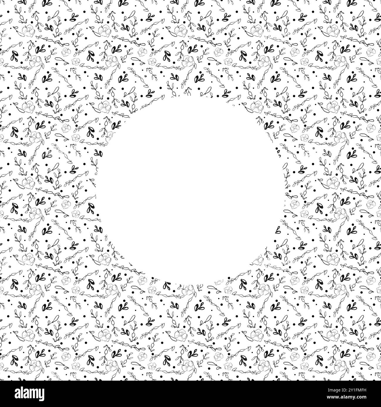 Background completely filled with flowers and branches of plants Frame ...