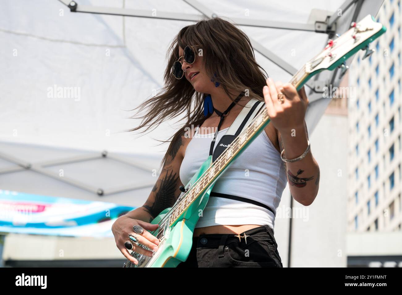 Seattle, USA. 6th Sep, 2024. Linda From Work performing in Westlake ...