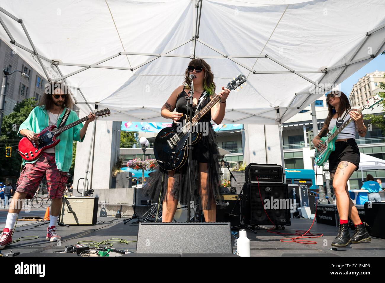 Seattle, USA. 6th Sep, 2024. Linda From Work performing in Westlake ...