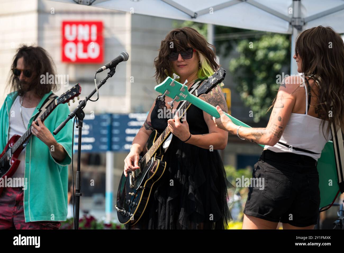 Seattle, USA. 6th Sep, 2024. Linda From Work performing in Westlake ...