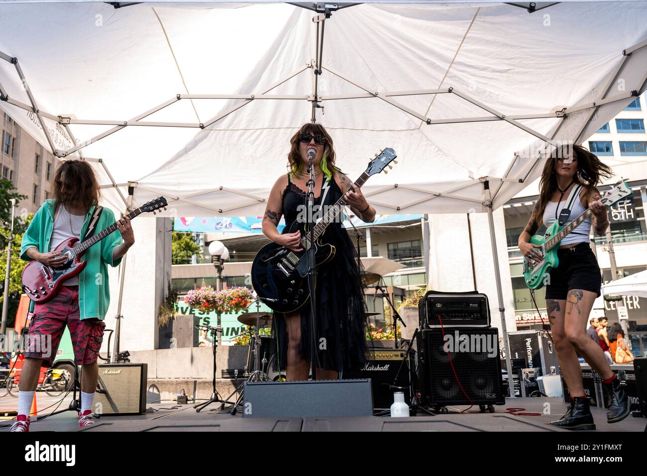 Seattle, USA. 6th Sep, 2024. Linda From Work performing in Westlake ...