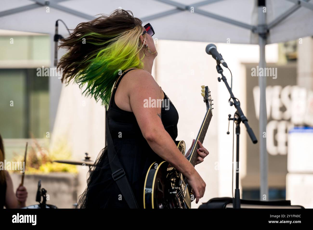 Seattle, USA. 6th Sep, 2024. Linda From Work performing in Westlake ...