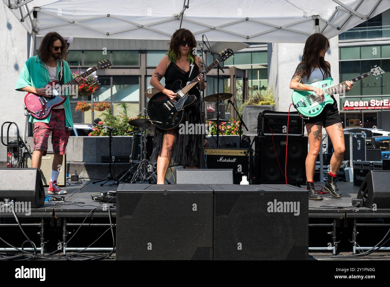 Seattle, USA. 6th Sep, 2024. Linda From Work performing in Westlake ...