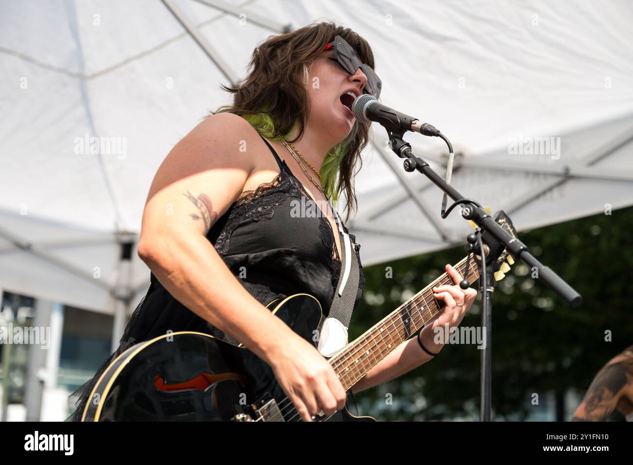 Seattle, USA. 6th Sep, 2024. Linda From Work performing in Westlake ...