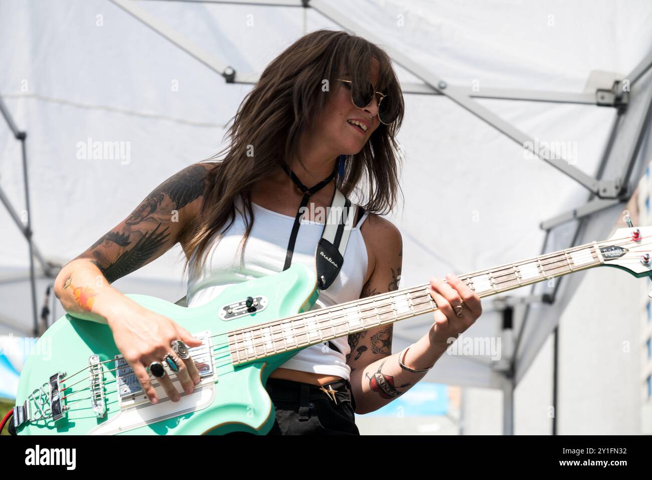 Seattle, USA. 6th Sep, 2024. Linda From Work performing in Westlake ...