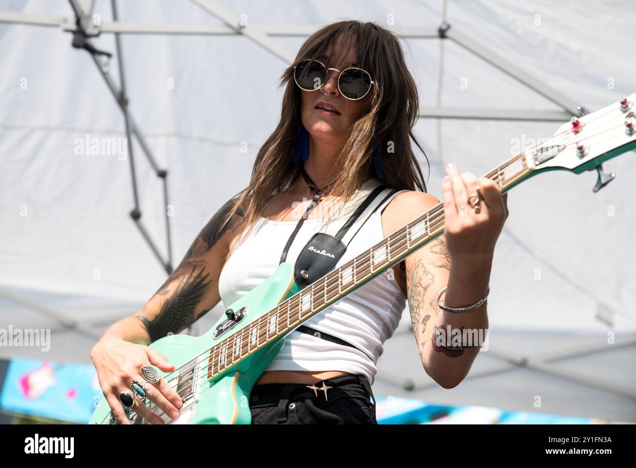 Seattle, USA. 6th Sep, 2024. Linda From Work performing in Westlake ...
