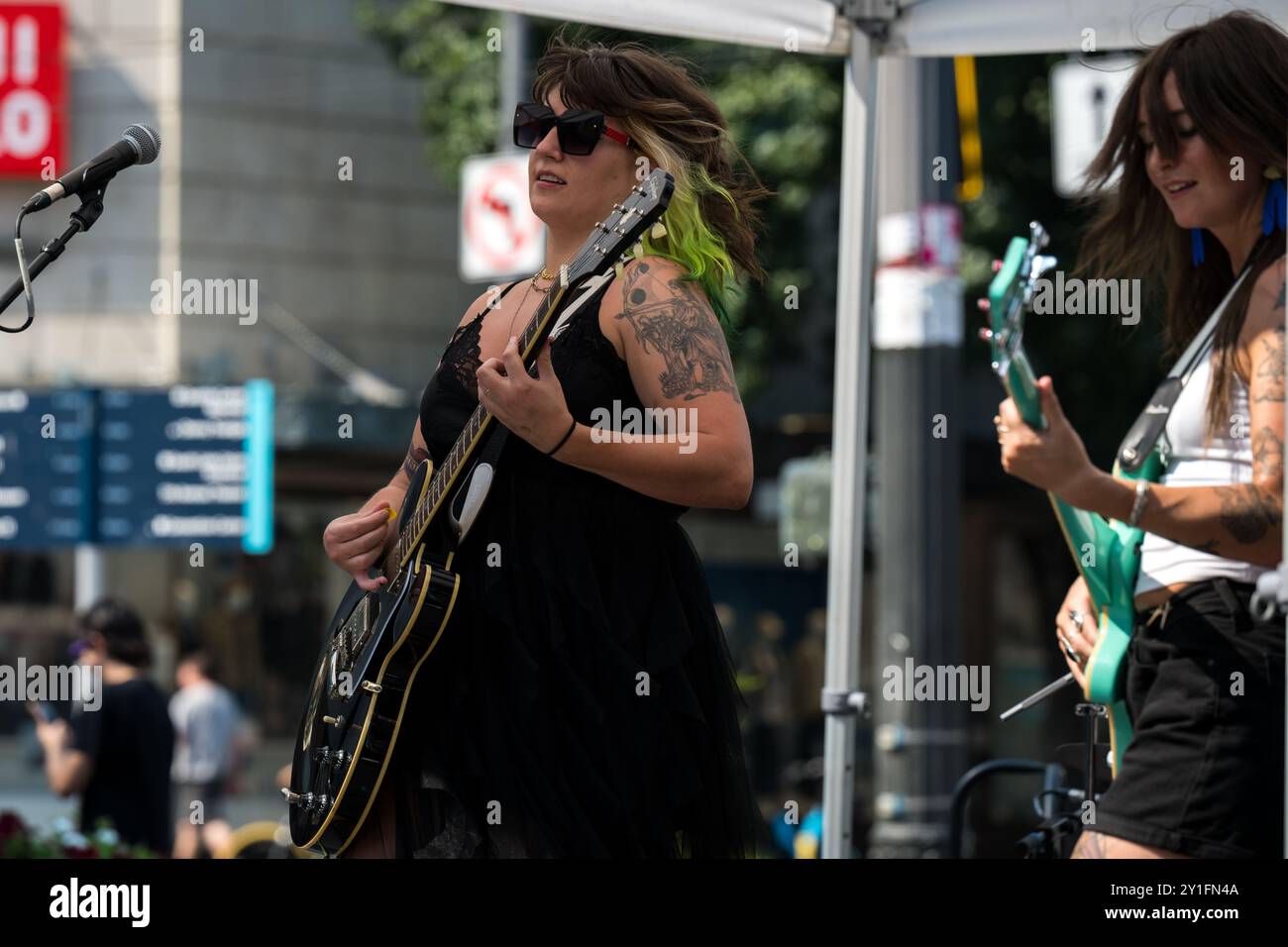 Seattle, USA. 6th Sep, 2024. Linda From Work performing in Westlake ...