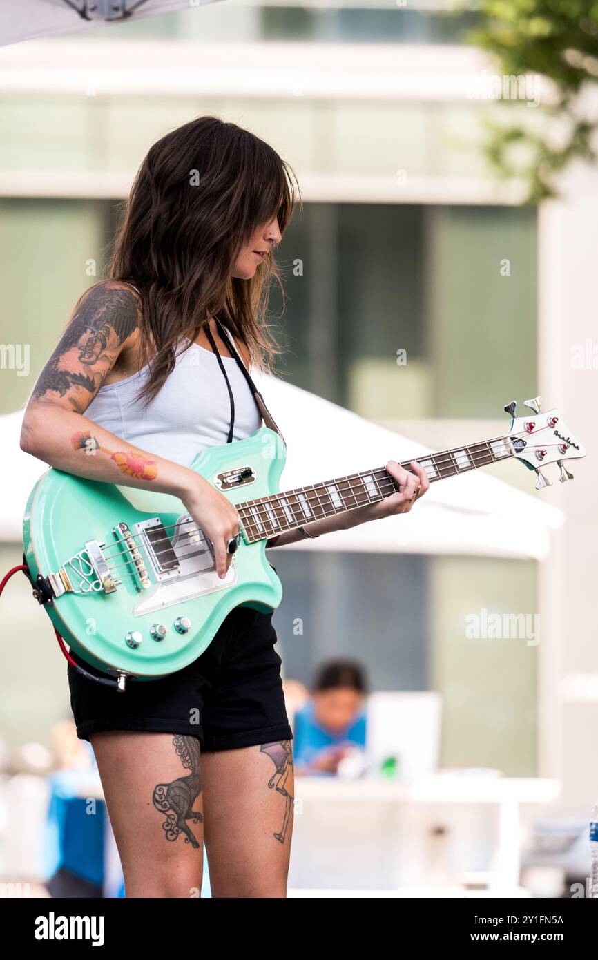 Seattle, USA. 6th Sep, 2024. Linda From Work performing in Westlake ...