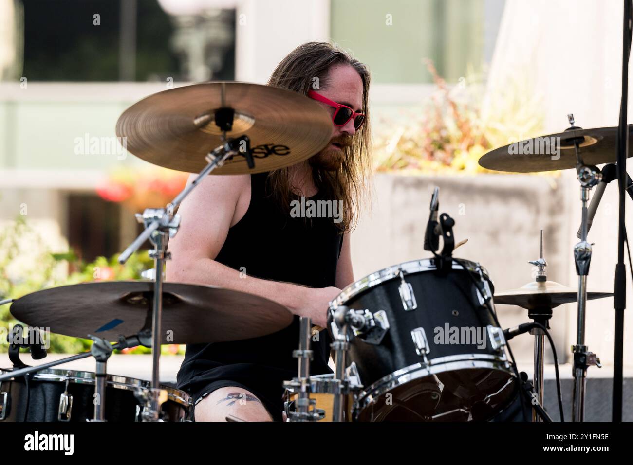 Seattle, USA. 6th Sep, 2024. Linda From Work performing in Westlake ...