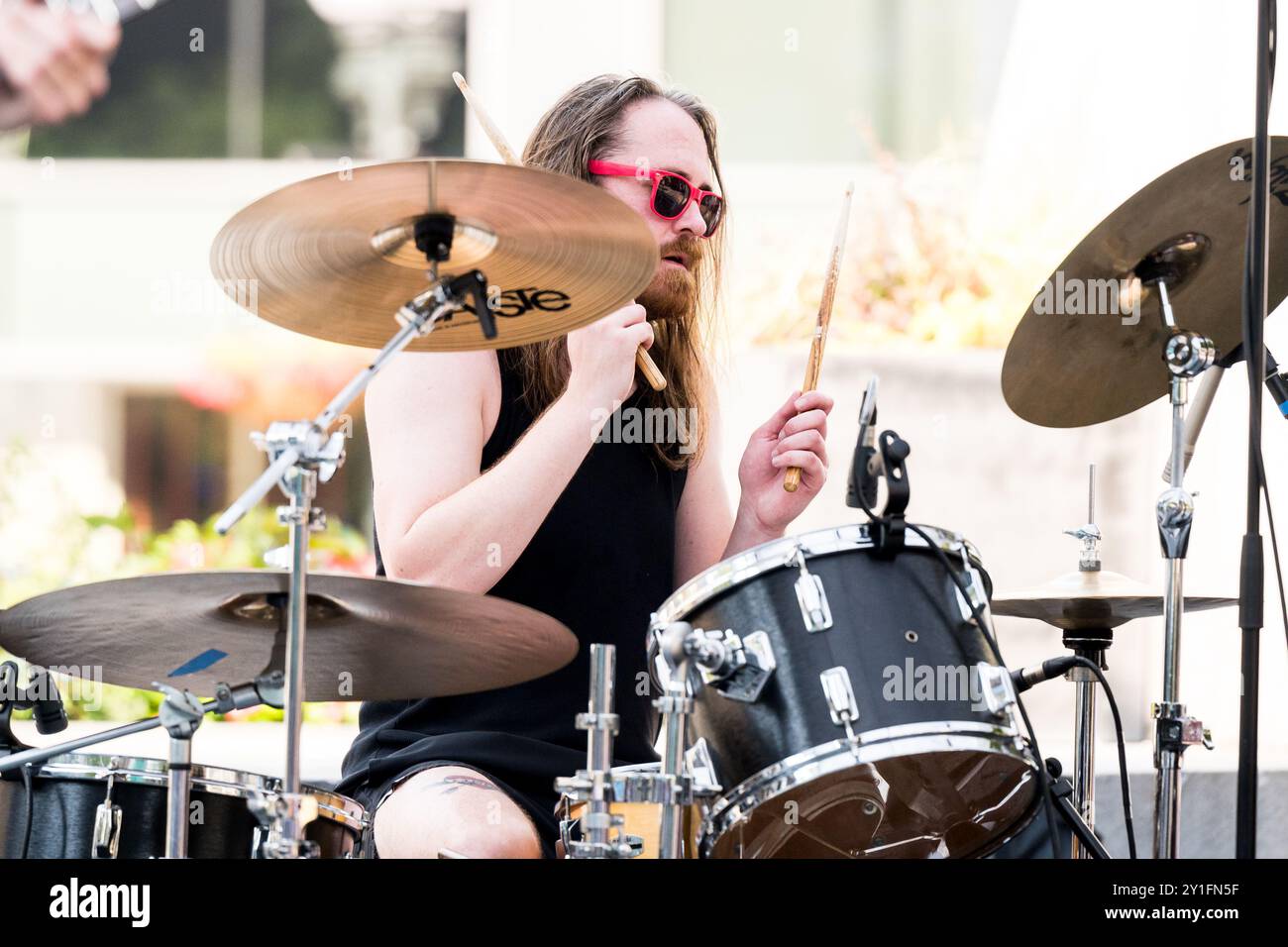 Seattle, USA. 6th Sep, 2024. Linda From Work performing in Westlake ...