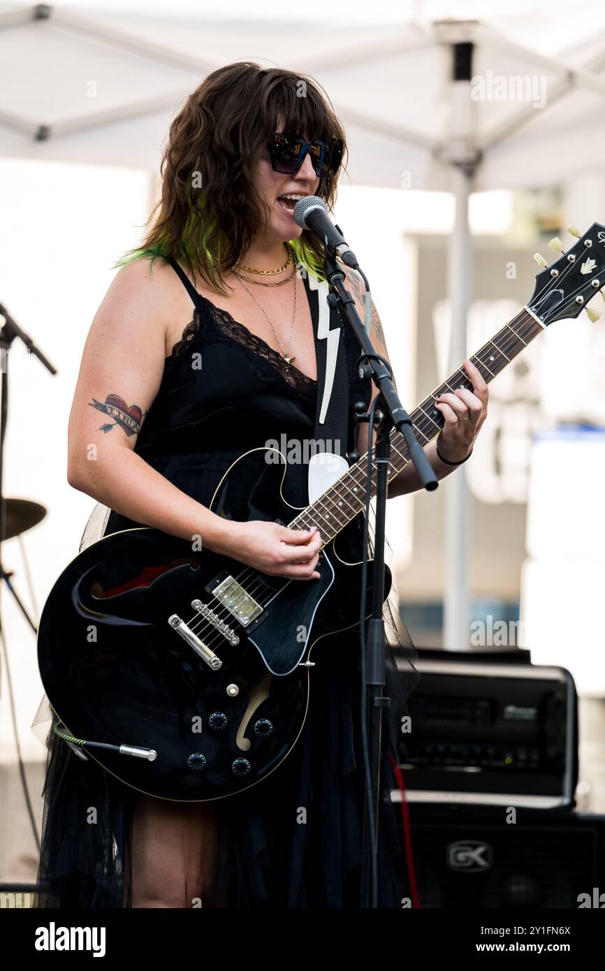 Seattle, USA. 6th Sep, 2024. Linda From Work performing in Westlake ...
