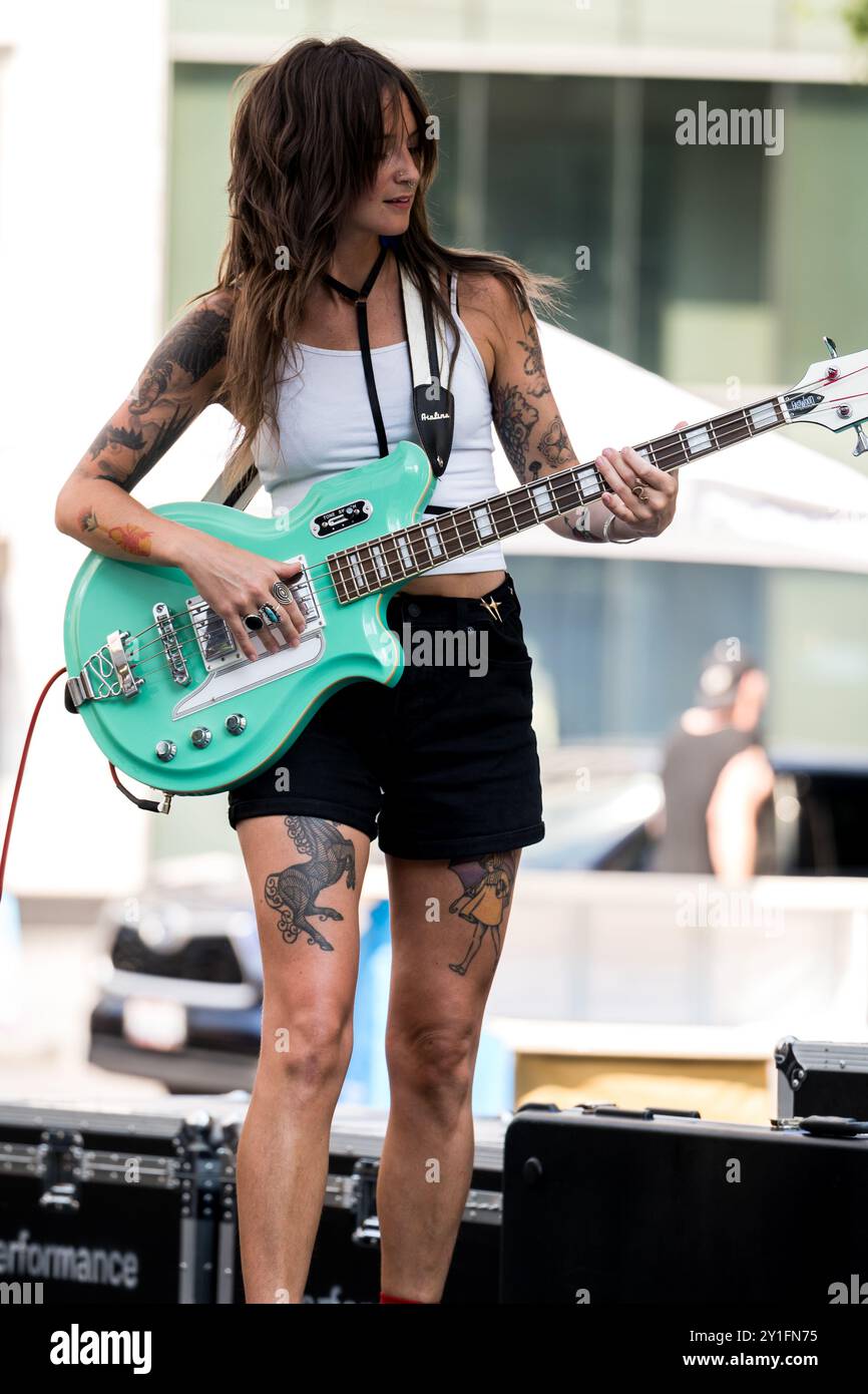 Seattle, USA. 6th Sep, 2024. Linda From Work performing in Westlake ...