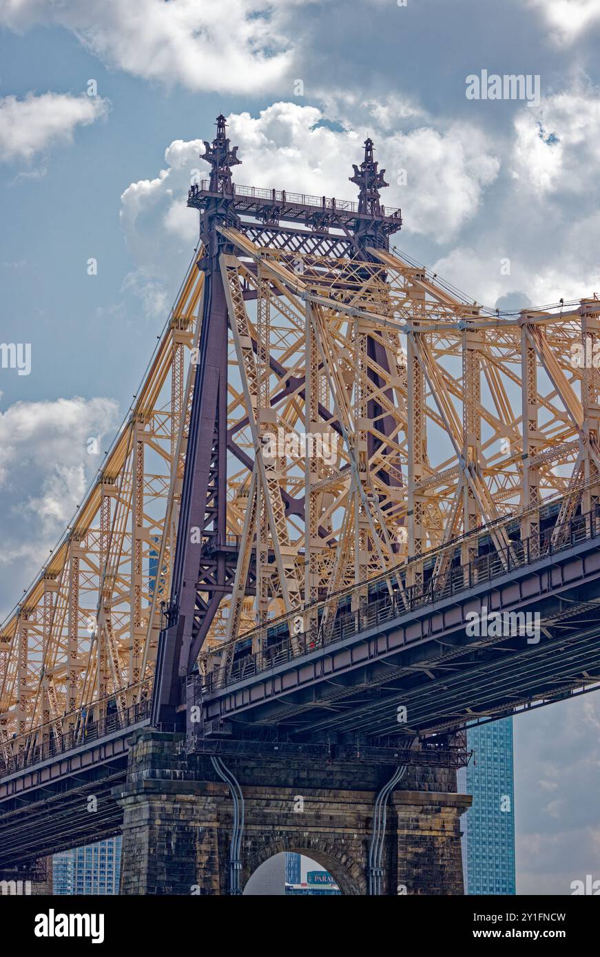 Ed Koch Queensboro Bridge, aka 59th Street Bridge, Queens tower. The ...