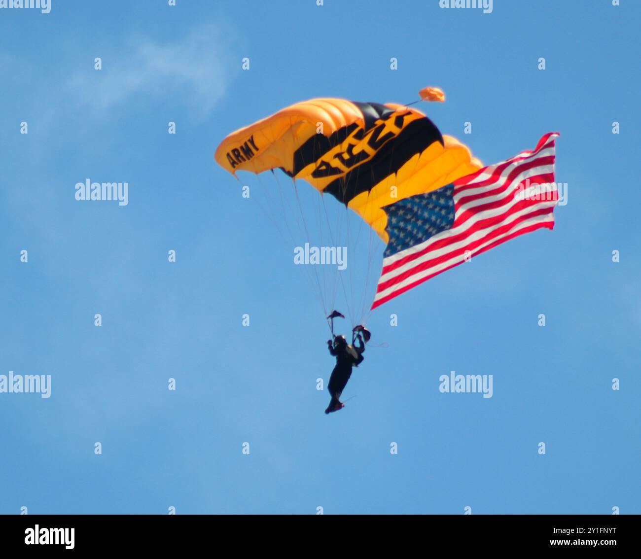U.S. Army Golden Knights Demonstration Team performs during the ...