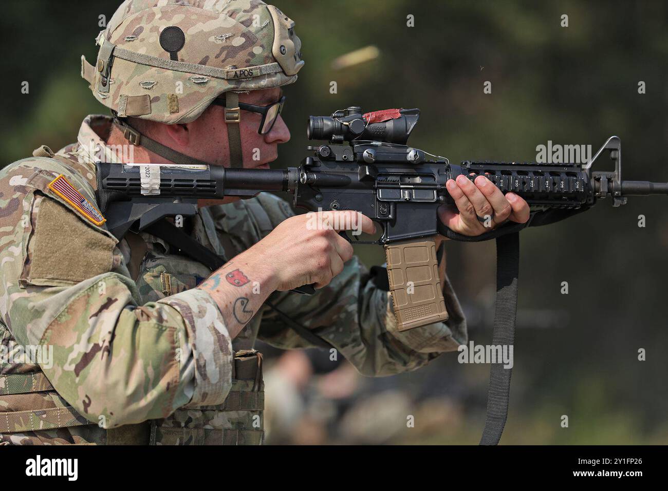 A Soldier assigned to the 13th Combat Sustainment Support Battalion ...