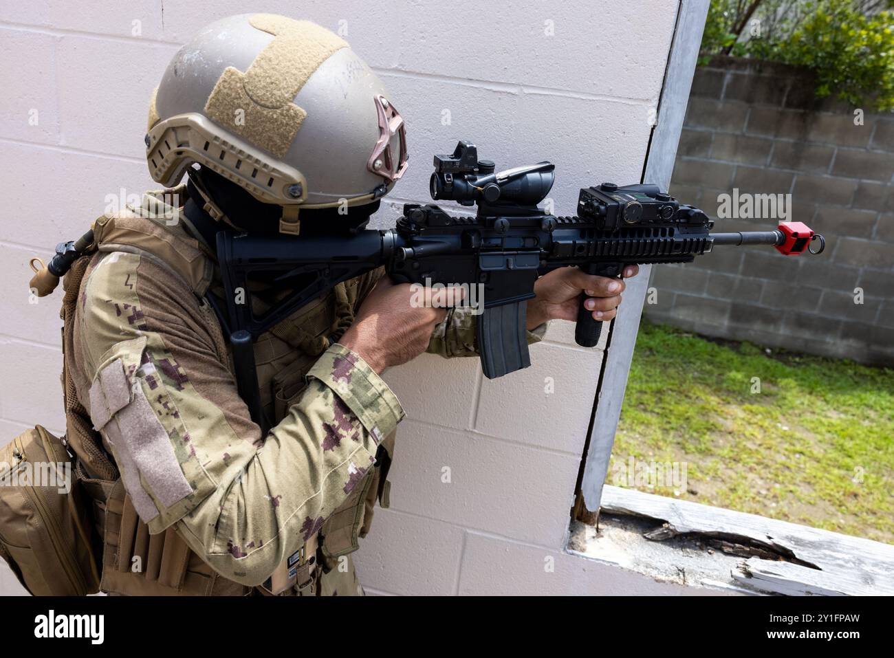 A soldier with the United Arab Emirates Al Forsan Brigade, Presidential ...
