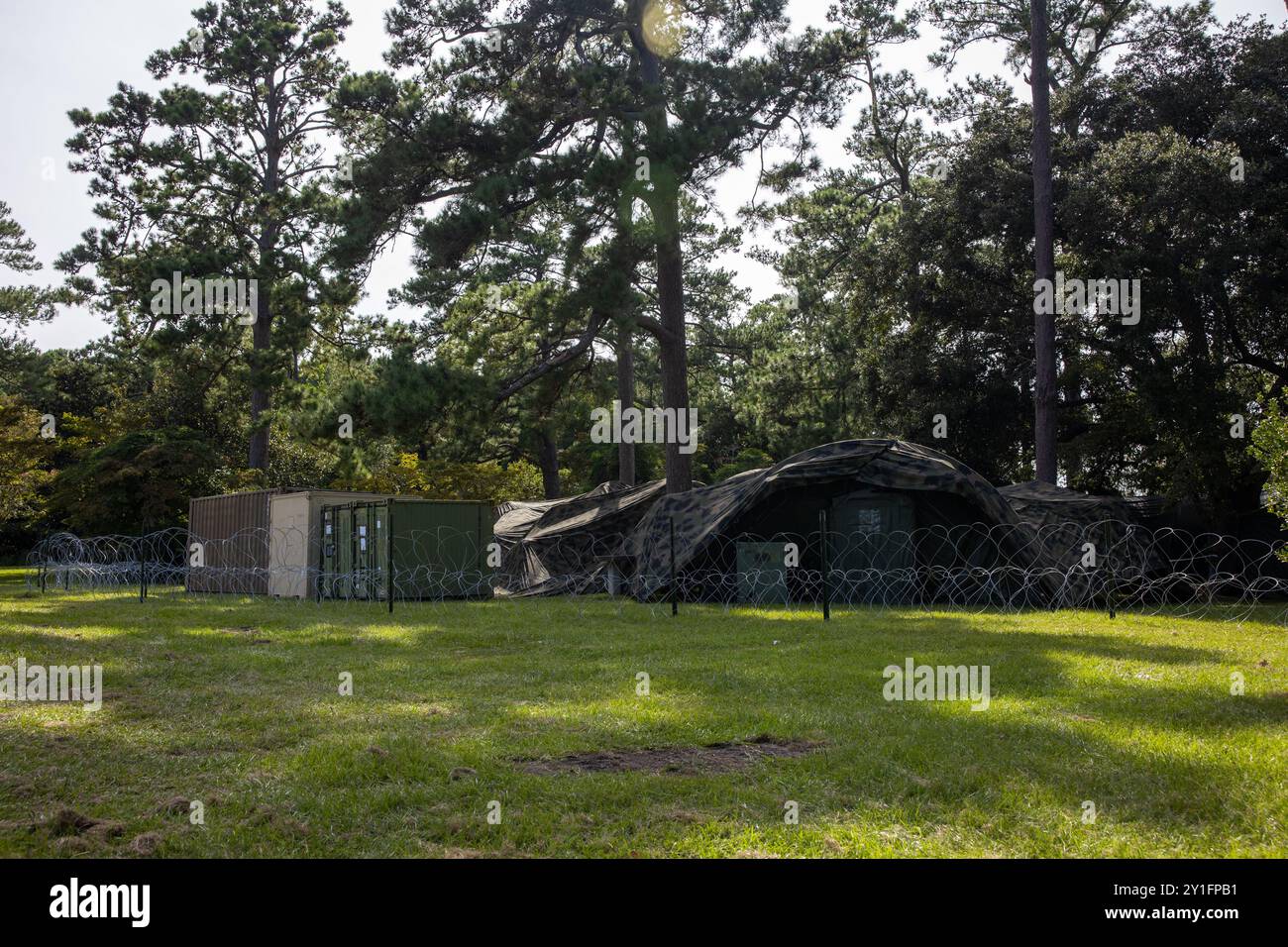A joint logistics operating center, established by U.S. Marines with II ...