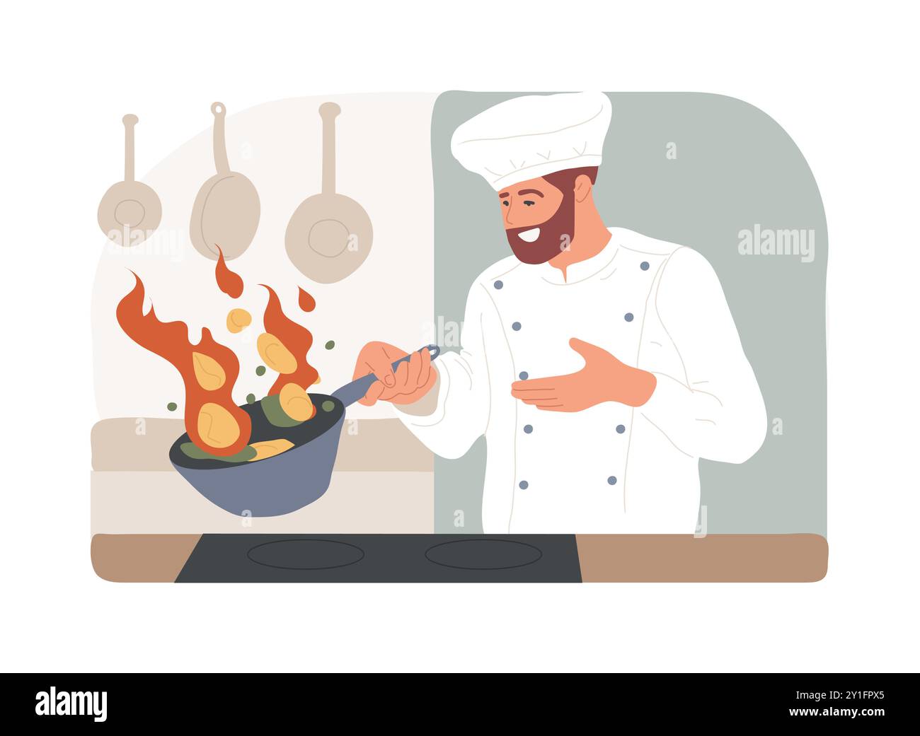 Food preparation isolated cartoon vector illustrations Stock Vector ...