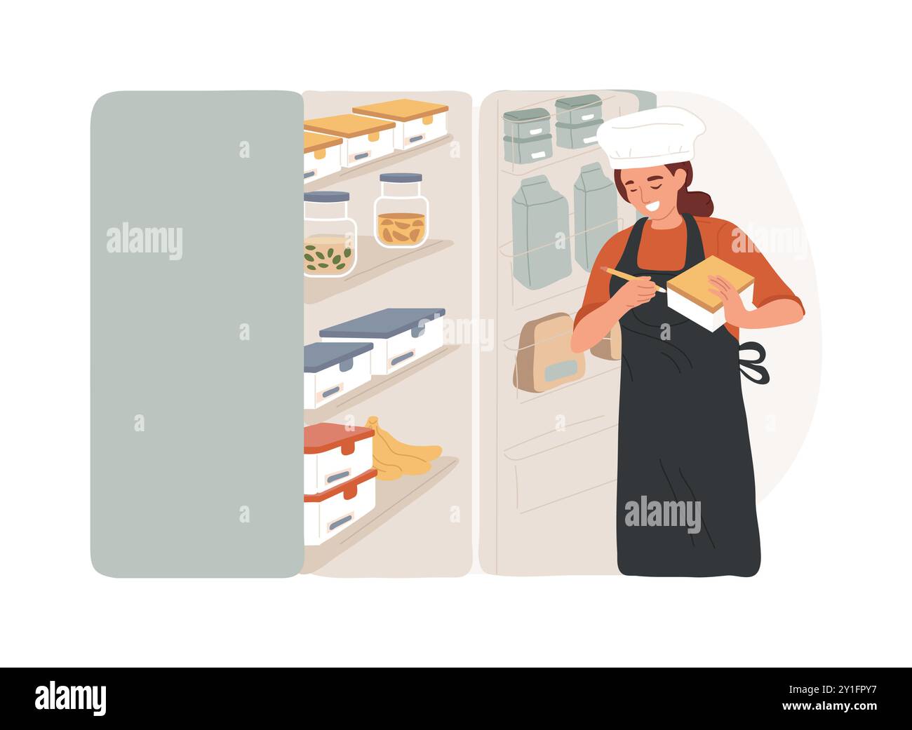 Organized kitchen isolated cartoon vector illustrations Stock Vector ...