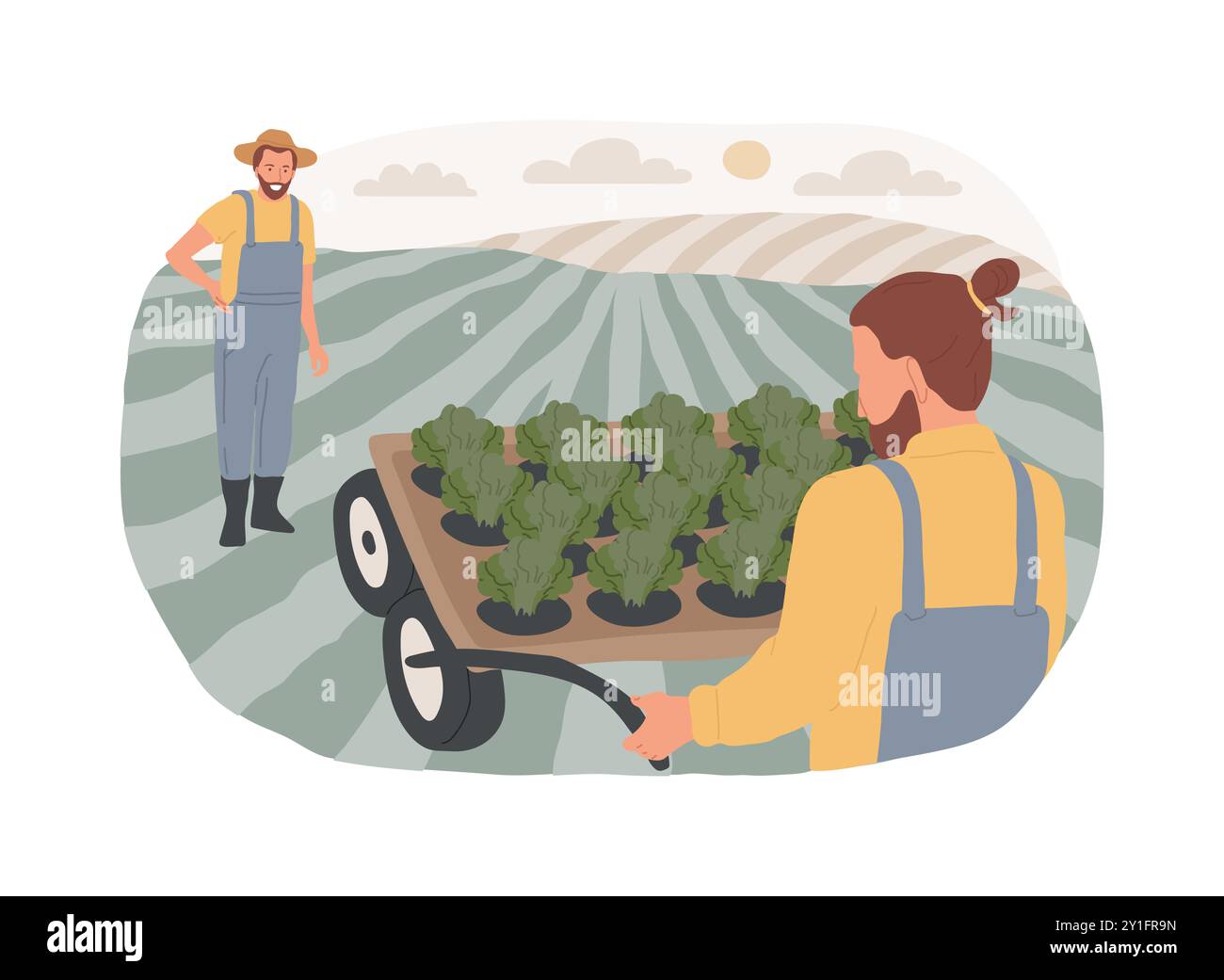 Reducing tillage isolated cartoon vector illustrations Stock Vector ...