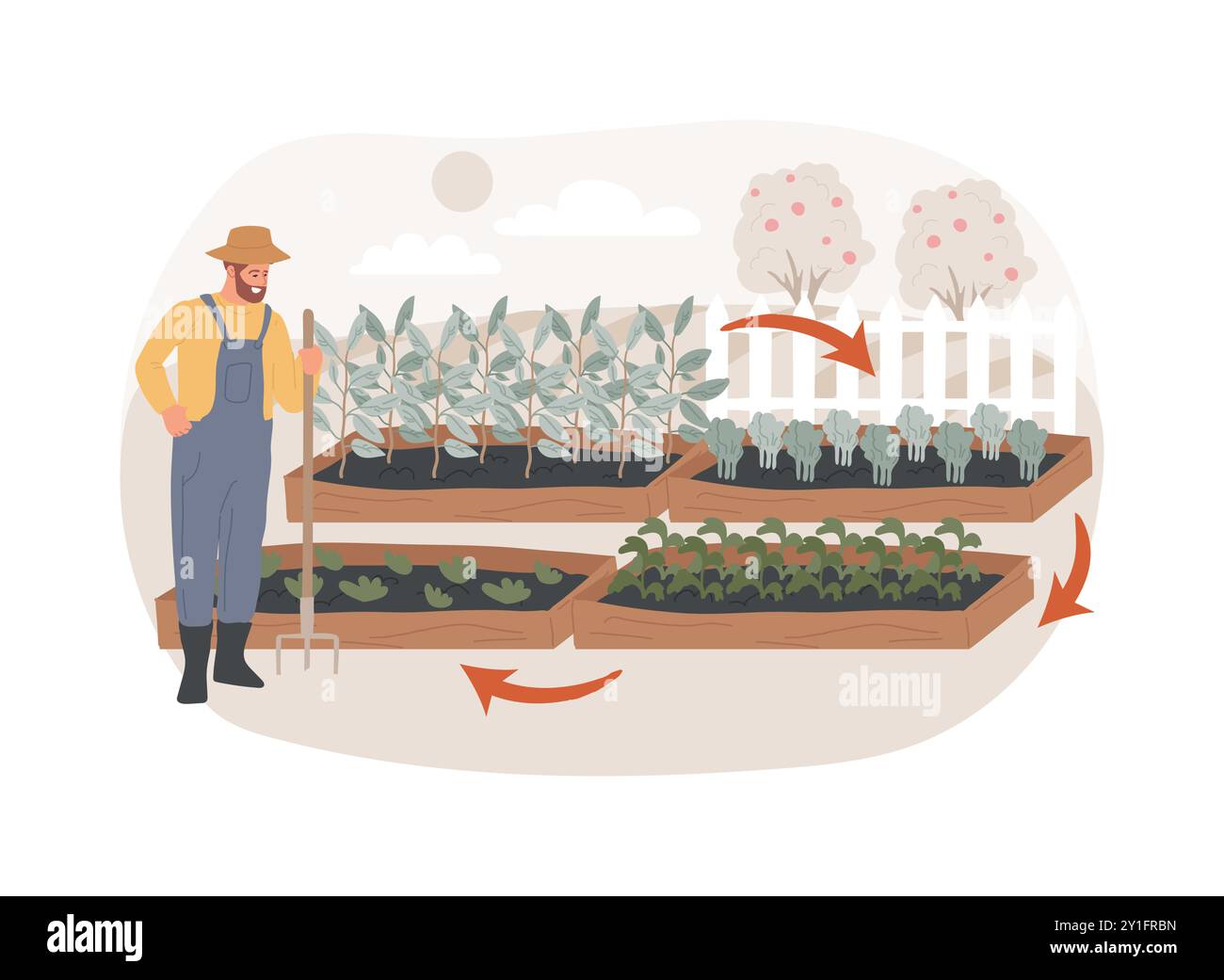 Rotating crops isolated cartoon vector illustrations Stock Vector Image ...