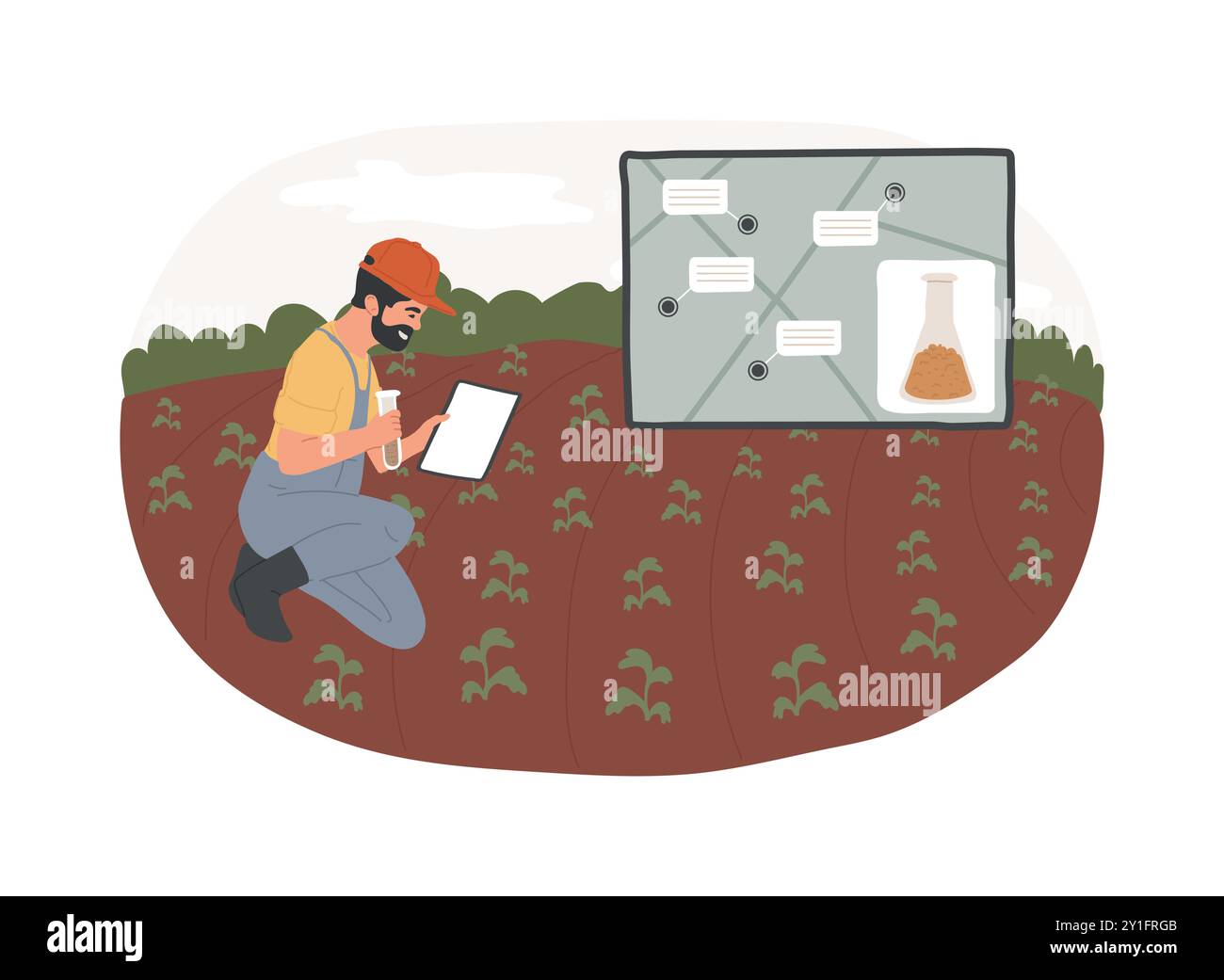Soil sampling isolated cartoon vector illustrations Stock Vector Image ...