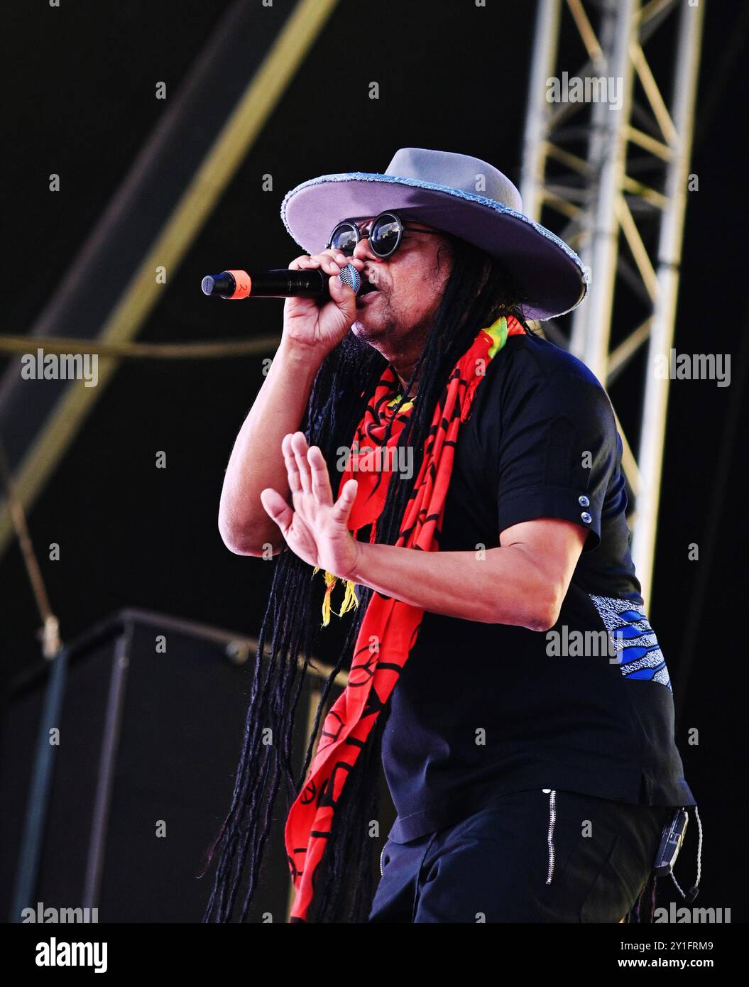 Maxi Priest performing on the One Love Stage at Reggaeland Festival ...