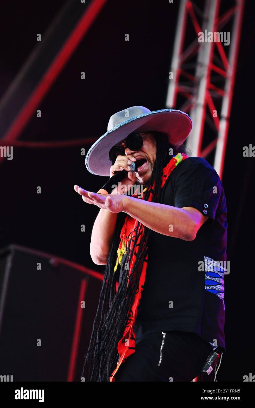 Maxi Priest performing on the One Love Stage at Reggaeland Festival ...
