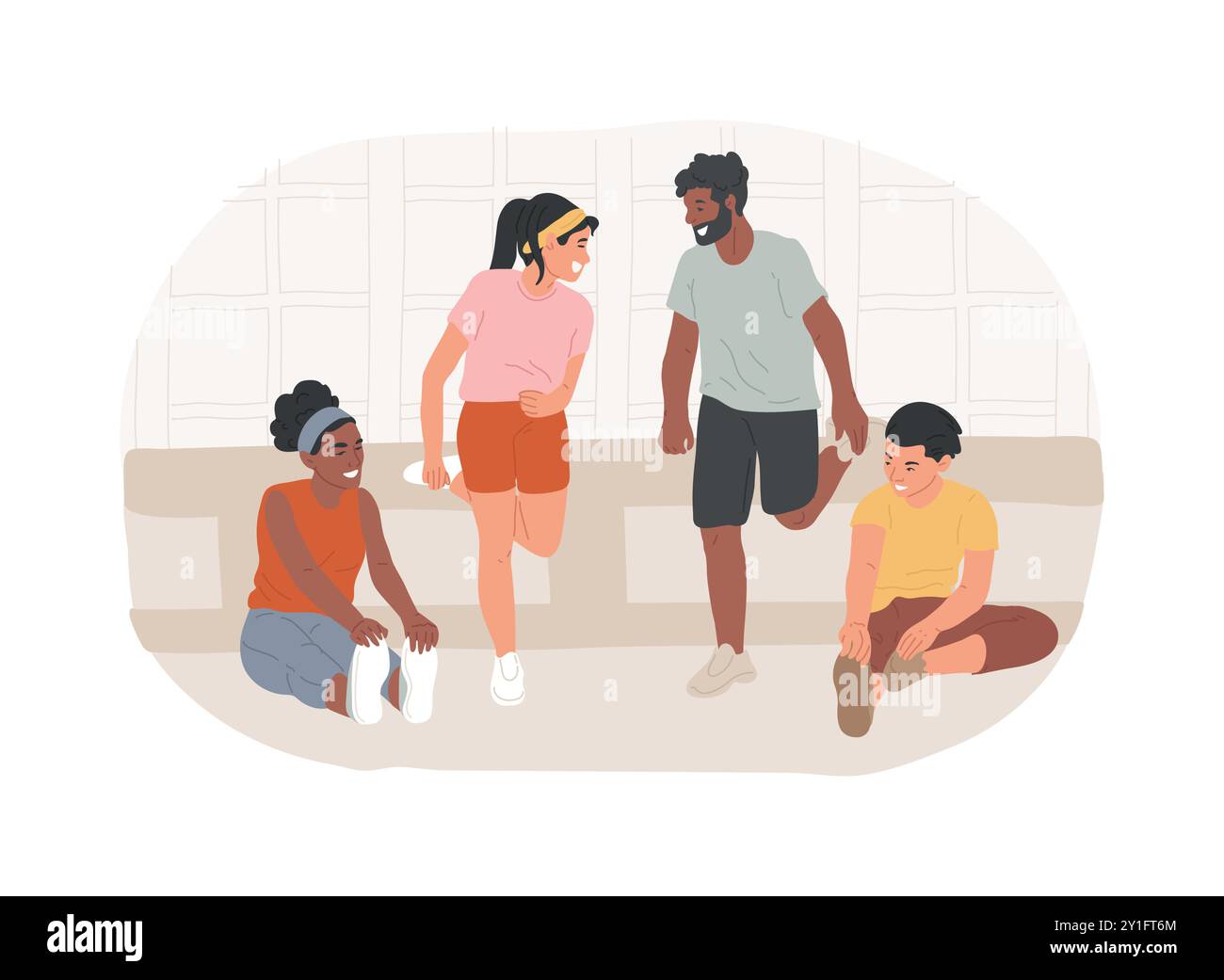 Post workout stretch isolated cartoon vector illustrations Stock Vector Image & Art - Alamy