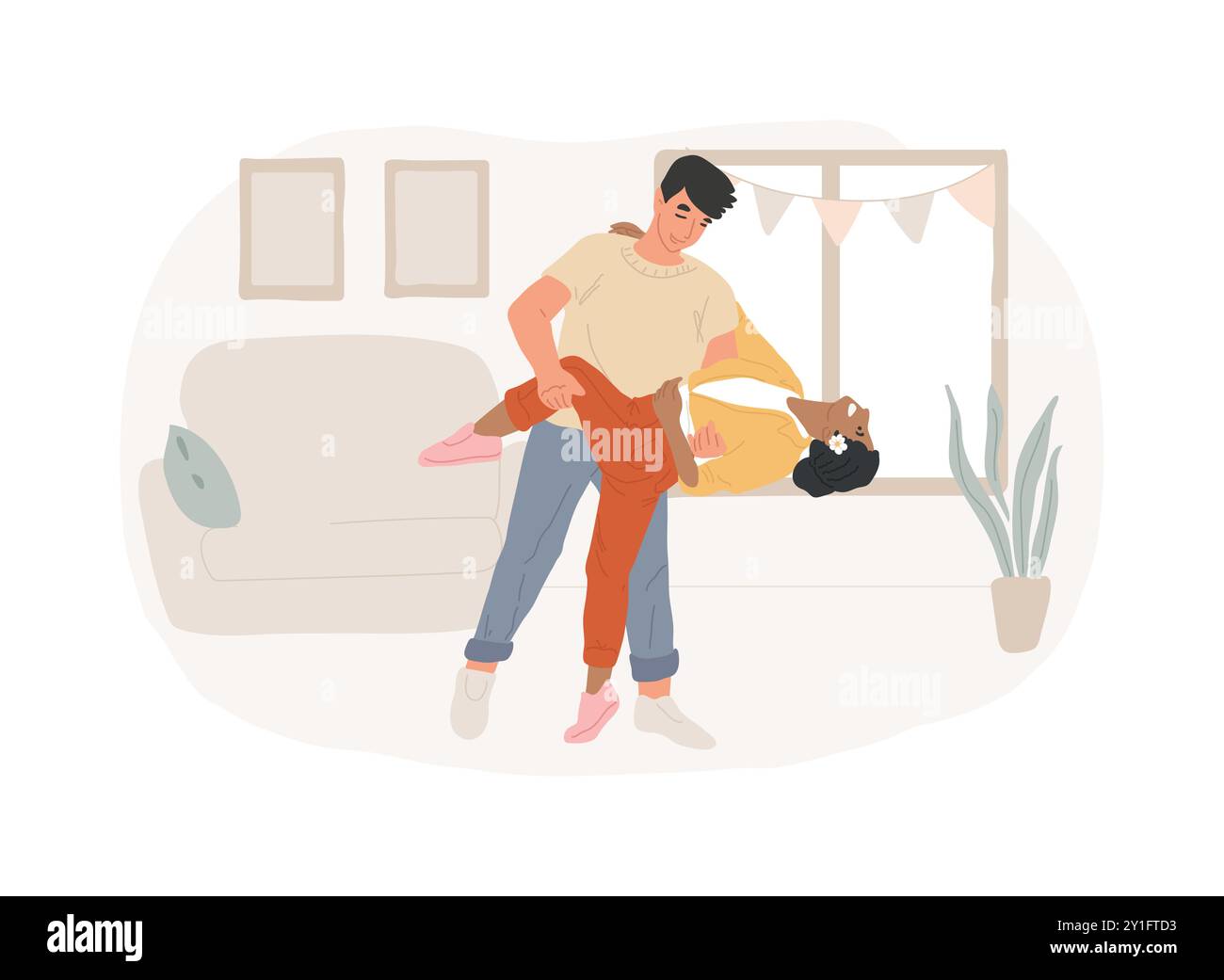 Training at home isolated cartoon vector illustrations Stock Vector Image & Art - Alamy