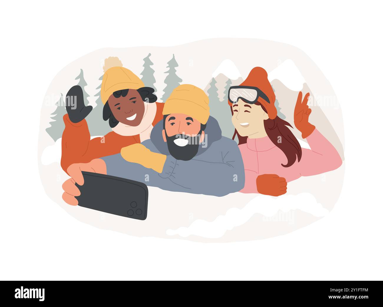 Winter park fun isolated Cut Out Stock Images & Pictures - Alamy