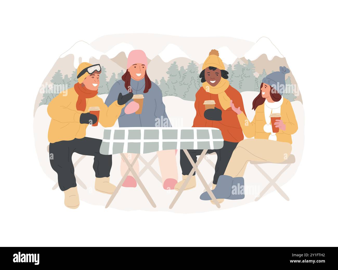 Chilling after ride isolated cartoon vector illustrations Stock Vector ...