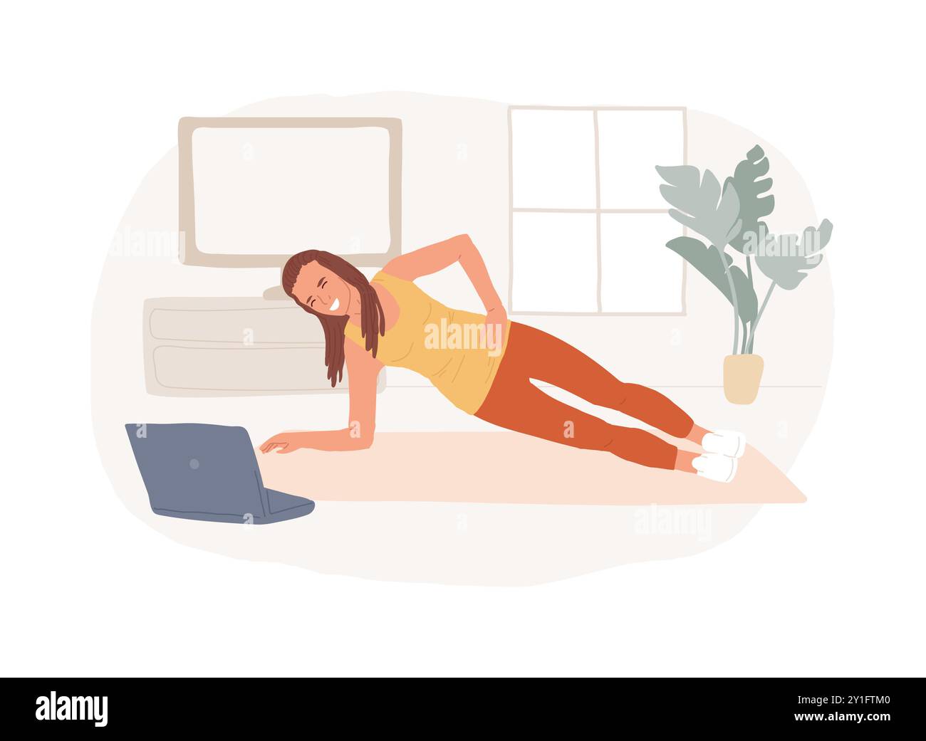 Home fitness isolated cartoon vector illustrations Stock Vector Image & Art - Alamy