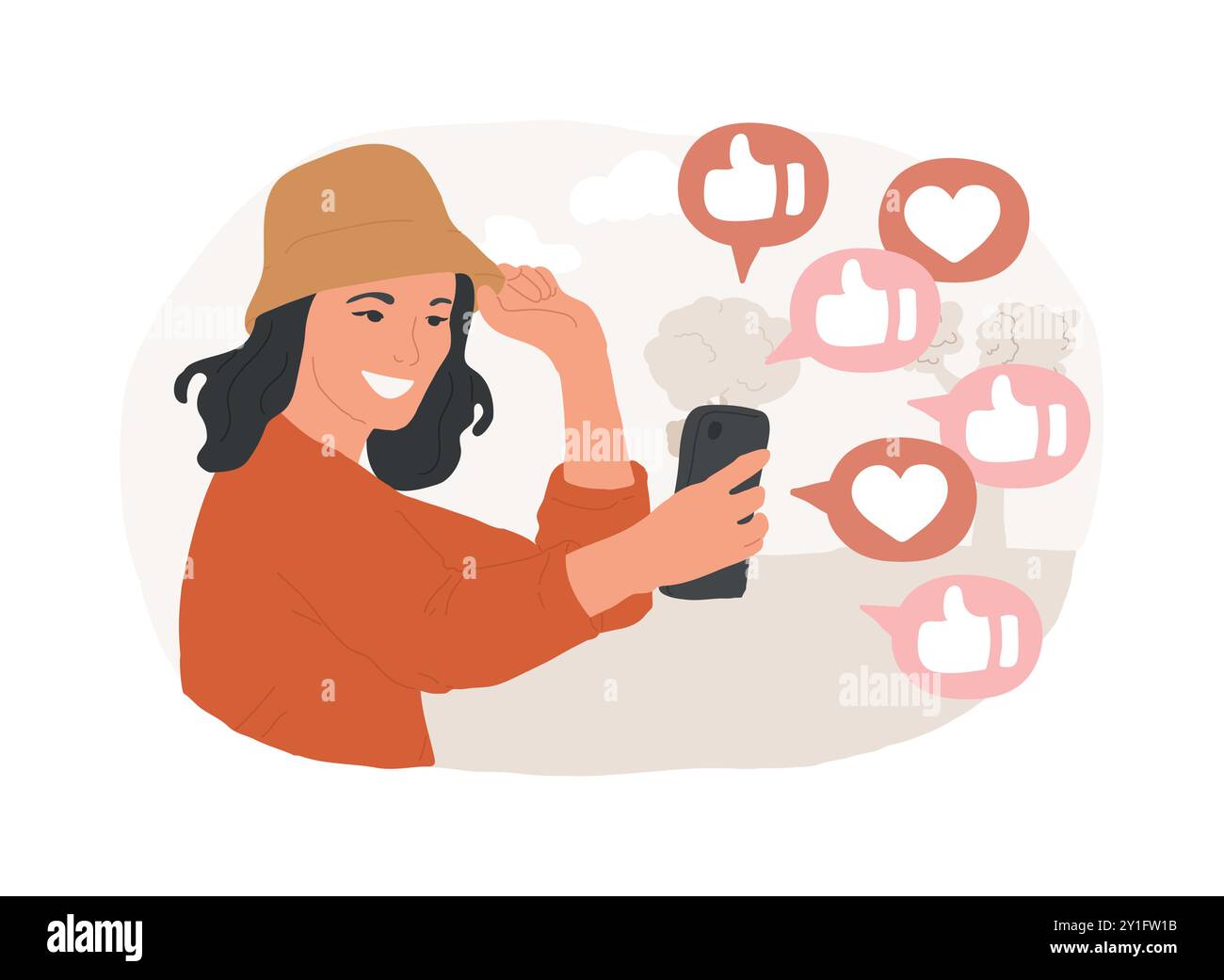 Personal branding isolated cartoon vector illustrations Stock Vector ...