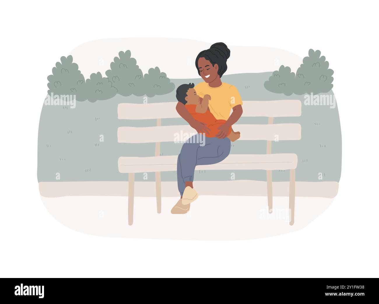 Breastfeeding isolated cartoon vector illustrations Stock Vector Image ...