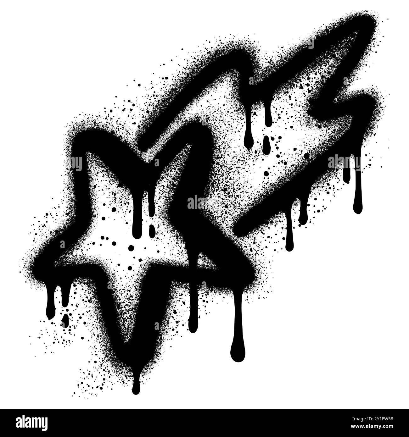 Star graffiti with black spray paint. vector illustration Stock Vector ...