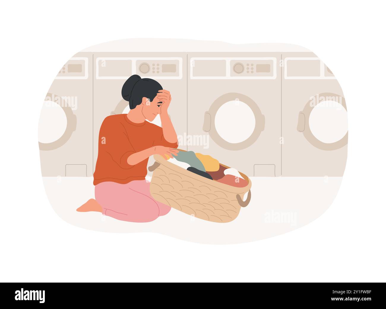 Automatic laundry isolated cartoon vector illustrations Stock Vector ...