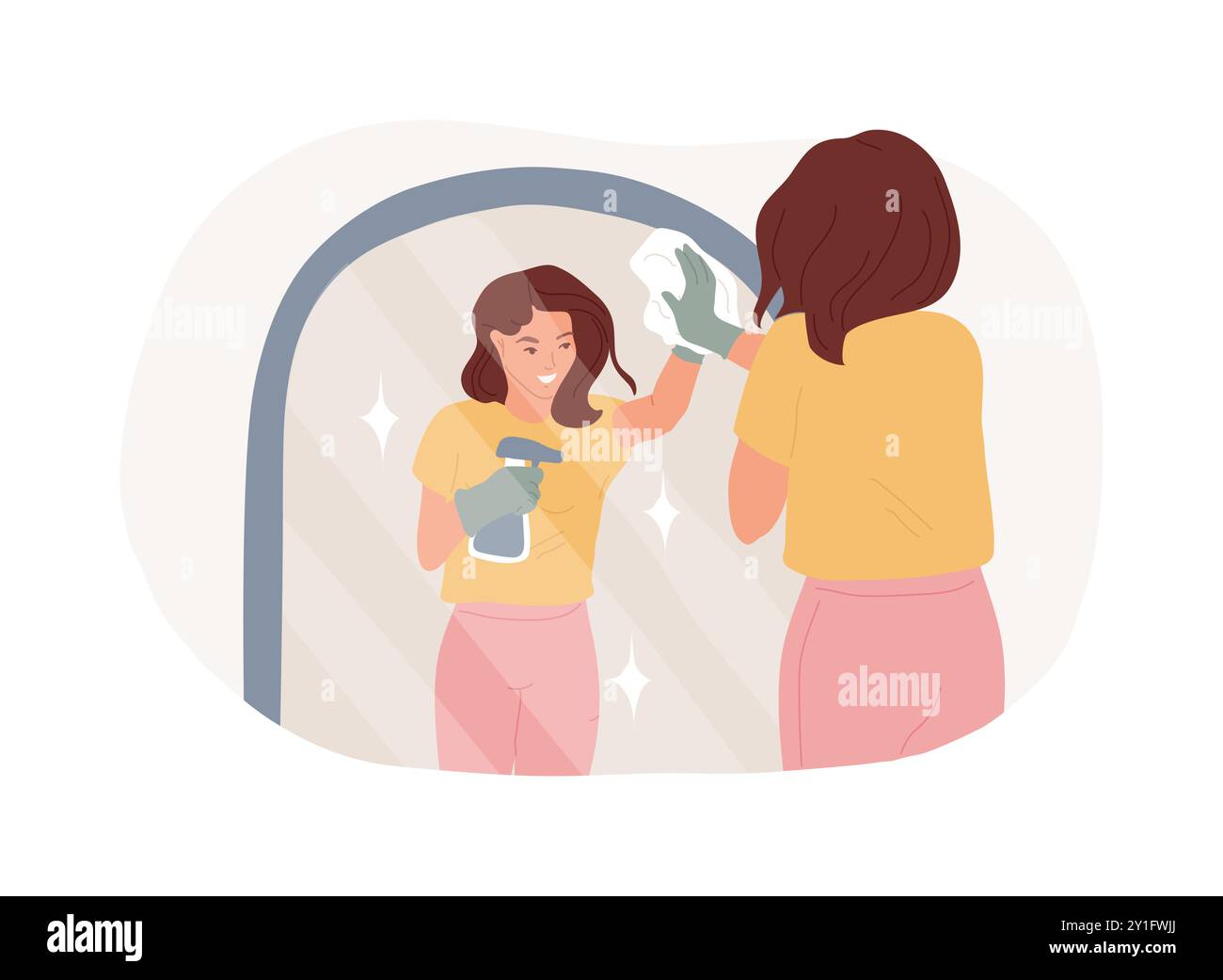 Dusting off isolated cartoon vector illustrations Stock Vector Image ...