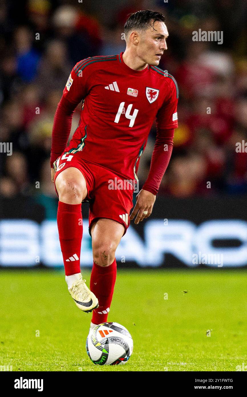 Cardiff, UK. 06th Sep, 2024. Connor Roberts of Wales in action. Wales v ...