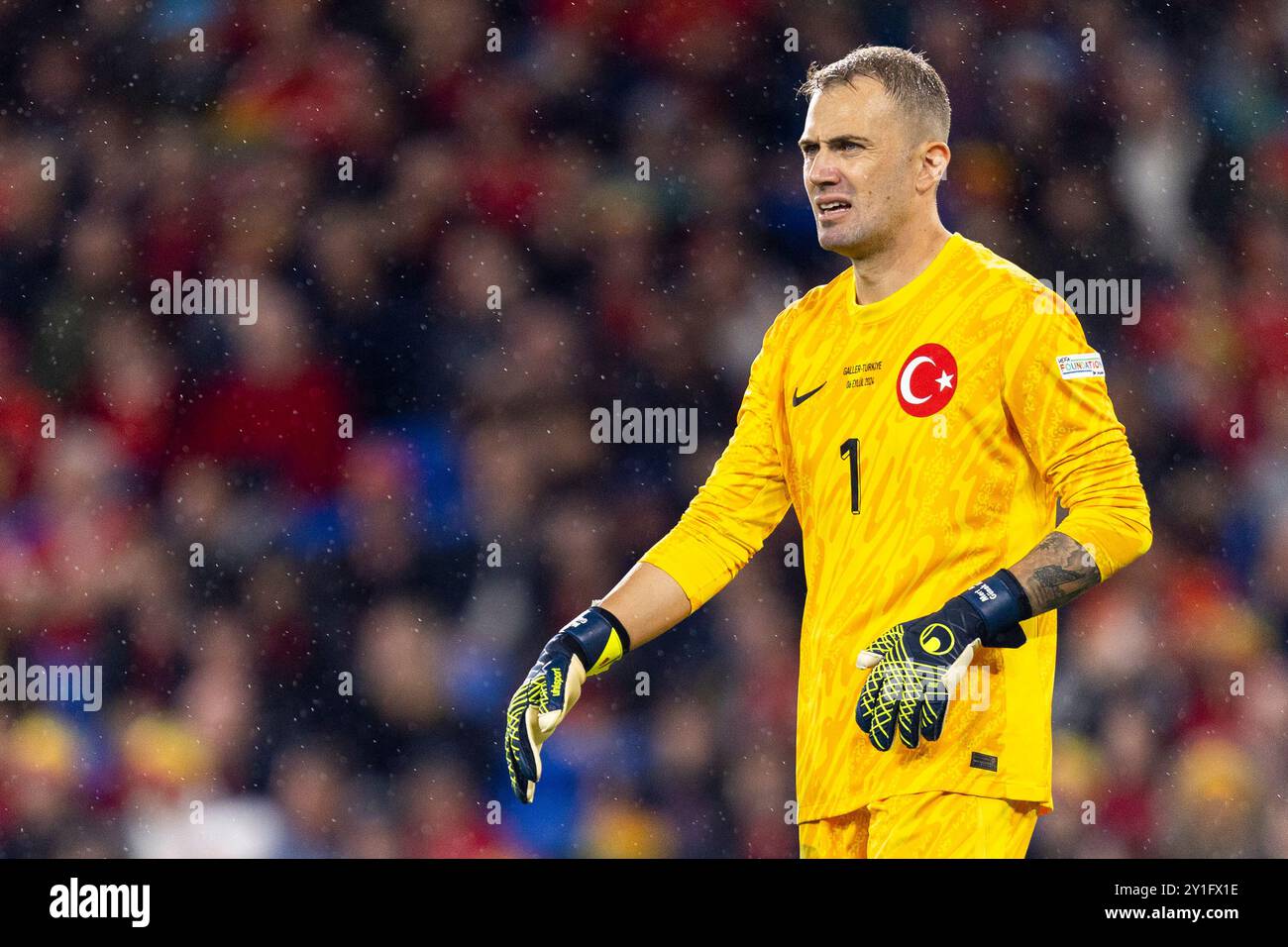 Cardiff, UK. 06th Sep, 2024. Turkey goalkeeper Mert Günok in action ...