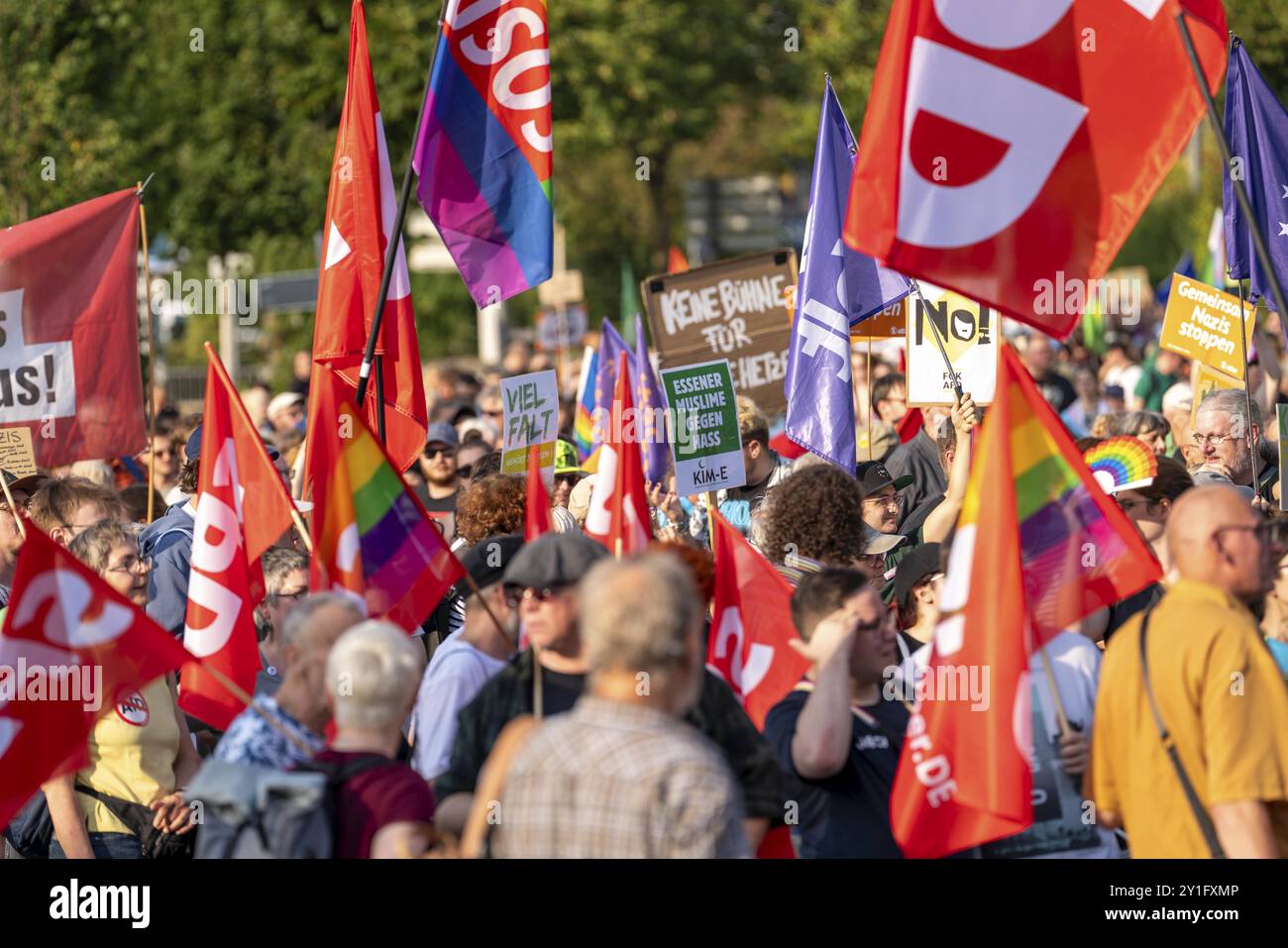 Protests against a so-called citizens' dialogue of the AfD in the ...