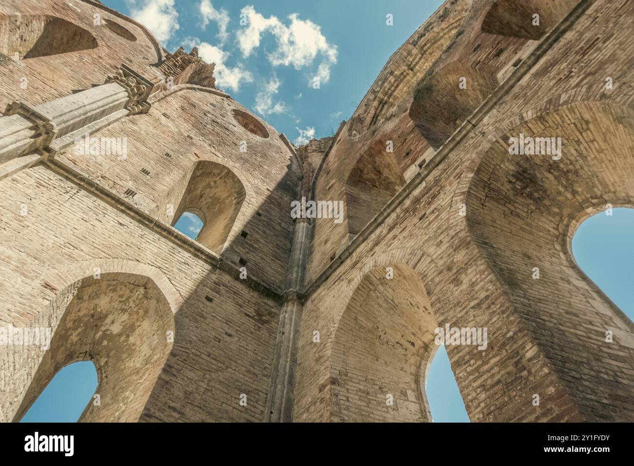 Low angle view stone wall hi-res stock photography and images - Alamy