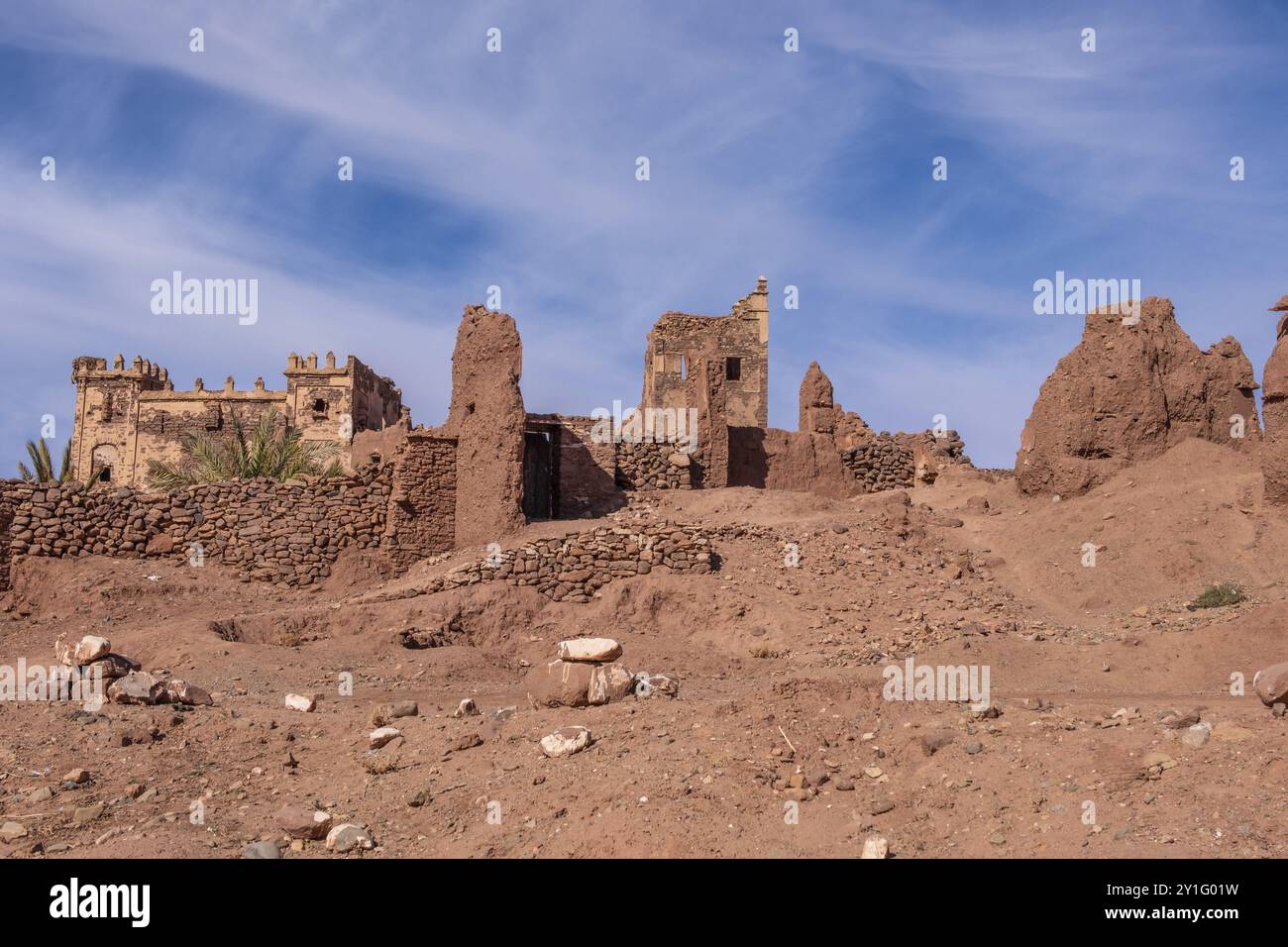 An old kasbah that served as a base for nomadic tribes, with a sense of ...