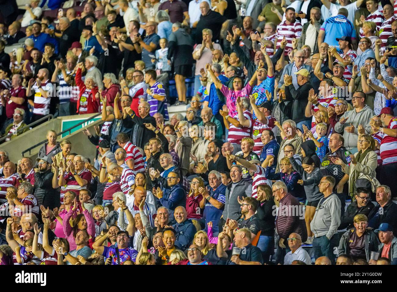 Wigan, UK. 6th September, 2024. Super League Rugby: Wigan Warriors Vs ...