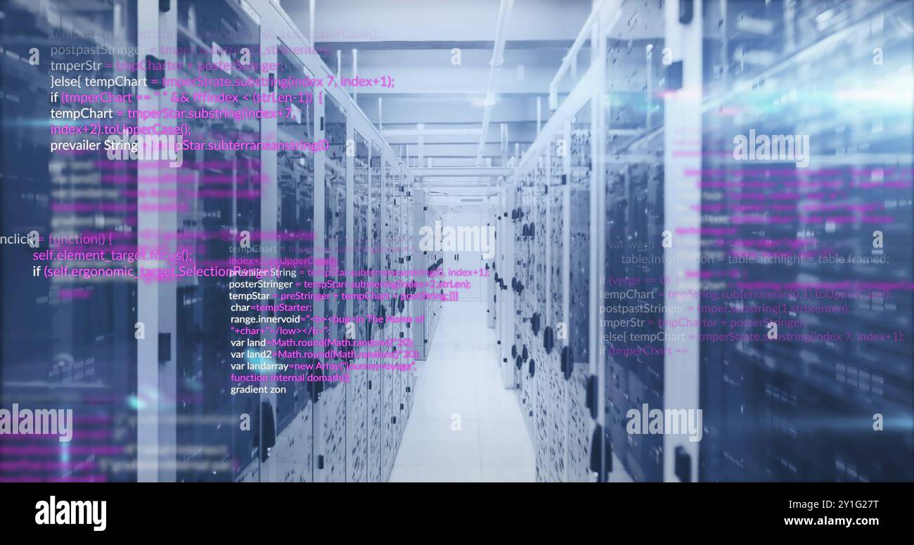 Technician monitoring server racks in hi-res stock photography and ...