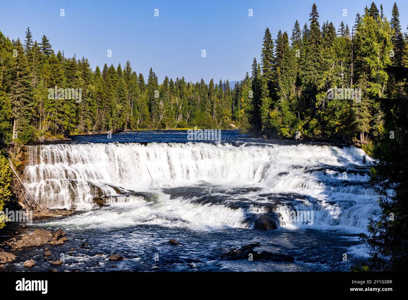 Clearwater, Canada. 05 September, 2024 Pictured: Dawson Falls in Wells ...