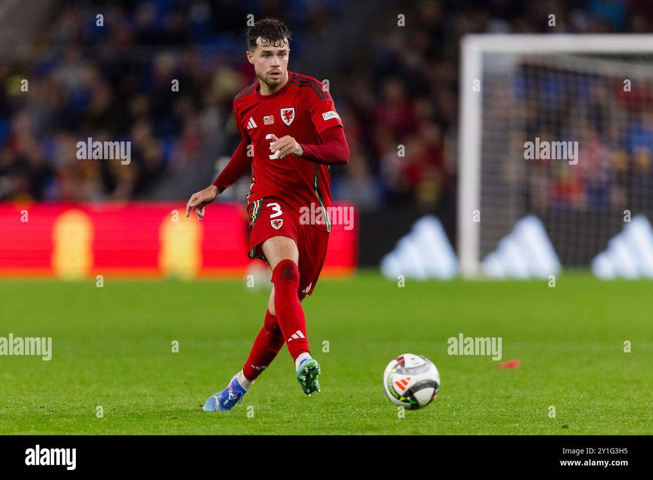 CARDIFF, UK. 06th Sep, 2024. Wales' Neco Williams during the Group H ...