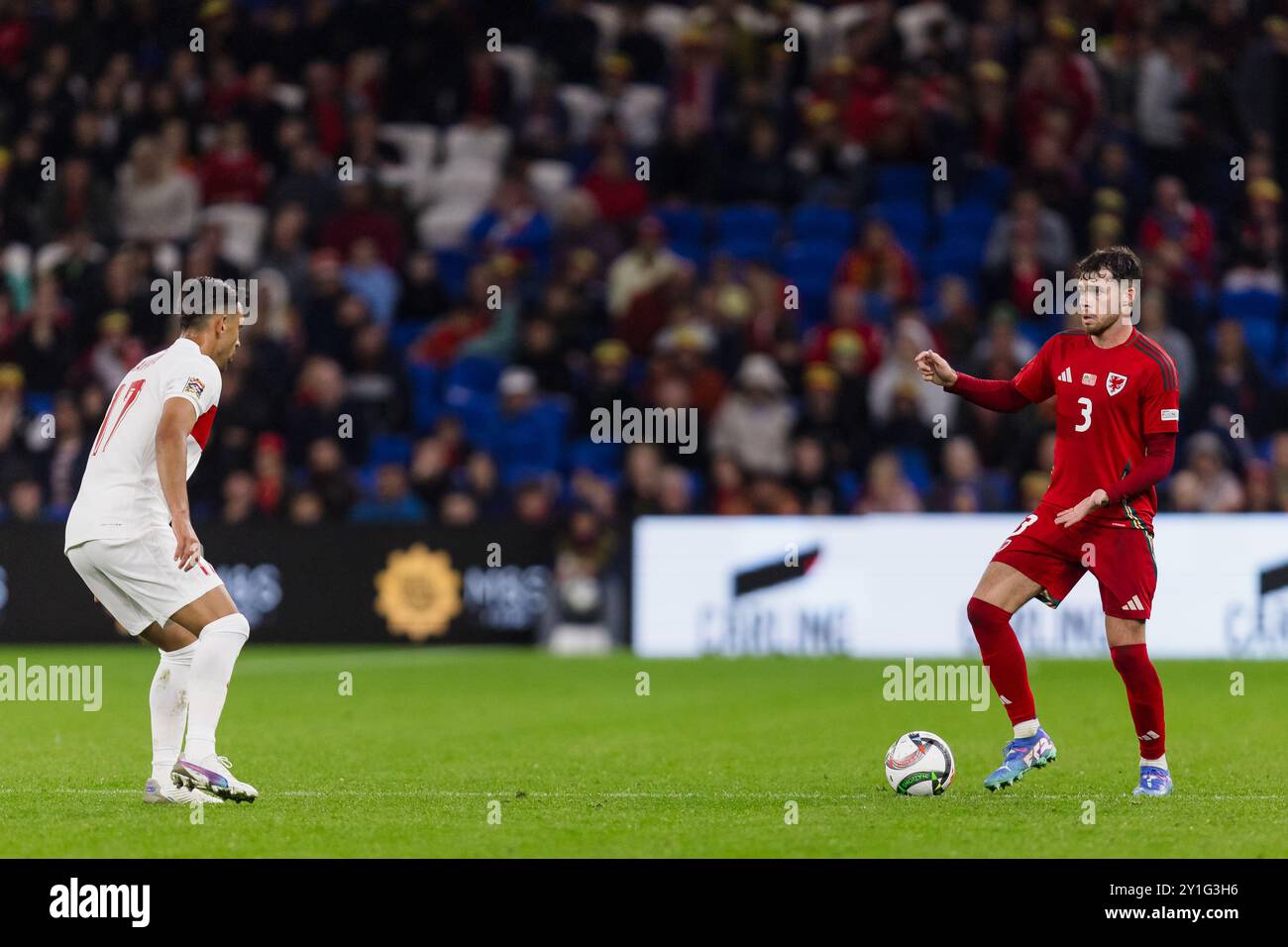 CARDIFF, WALES - 06 SEPTEMBER 2024: Wales' Neco Williams during the ...